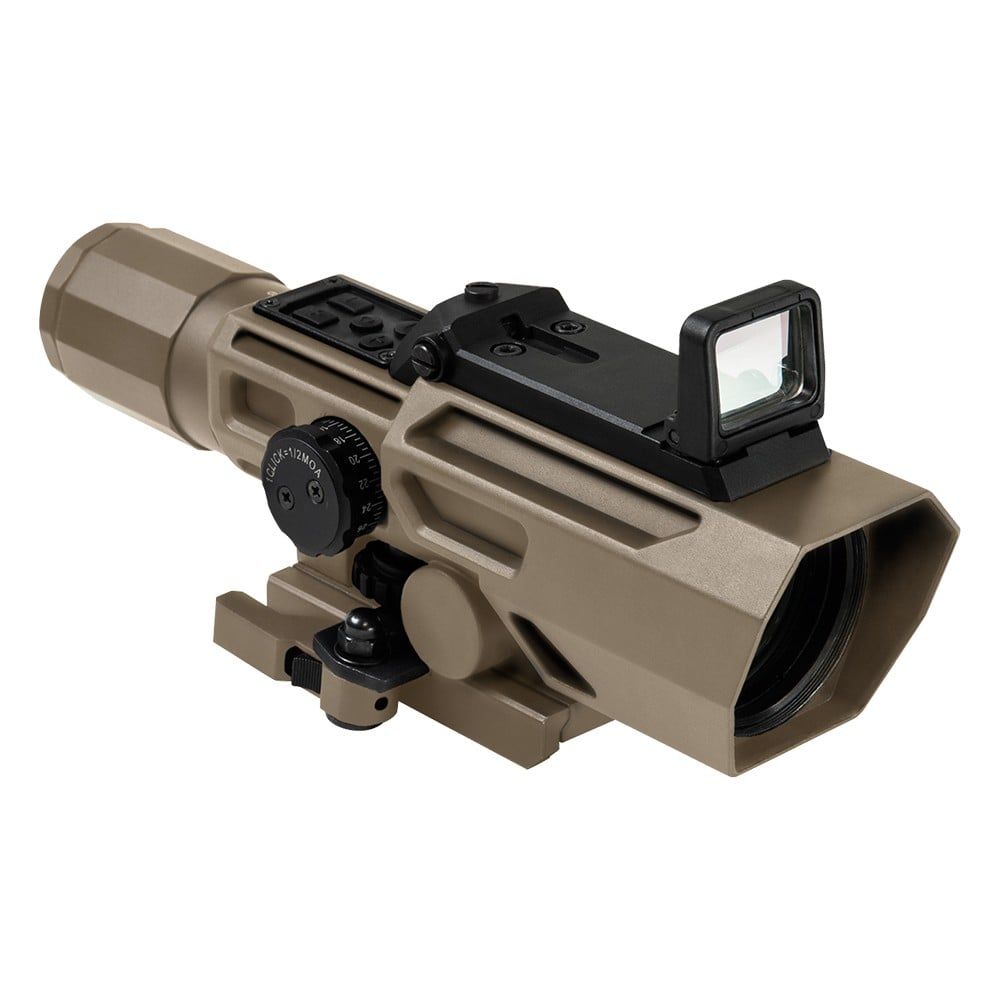 VISM Advance Dual Optic 3-9x42 Riflescope w/ Flip Up Red Dot - Tan ...