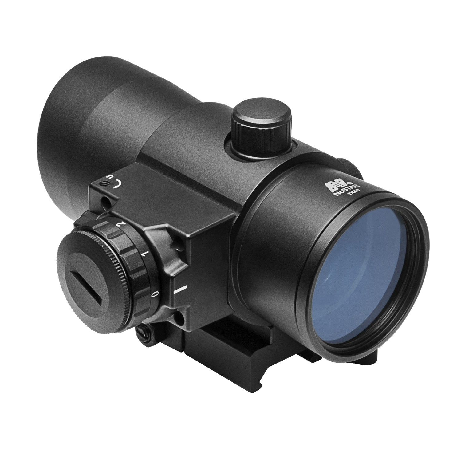 NcStar 1x40 Red Dot Sight w/ Built in Red Laser-QR Weaver Mount ...